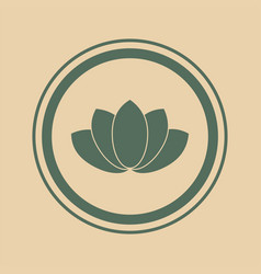 Abstract yellow lotus flower Royalty Free Vector Image