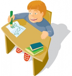 Cartoon children are learning Royalty Free Vector Image