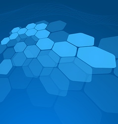 Abstract blue background hexagon Royalty Free Vector Image