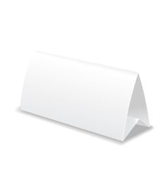 Blank paper table card isolated paper template Vector Image