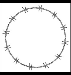 Barbed wire circle Royalty Free Vector Image - VectorStock
