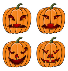 Black and white halloween pumpkin Royalty Free Vector Image