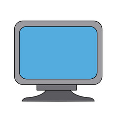 Cartoon computer icon Royalty Free Vector Image