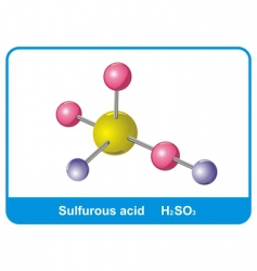 H2SO4 sulfuric acid molecule Royalty Free Vector Image