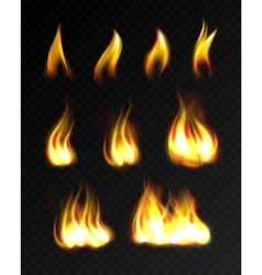 Fire flames Royalty Free Vector Image - VectorStock