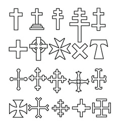Jerusalem cross Royalty Free Vector Image - VectorStock