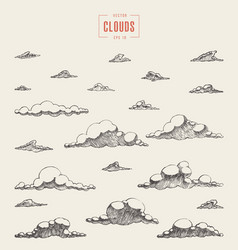 Retro clouds Royalty Free Vector Image - VectorStock