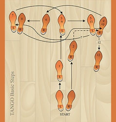 Rumba basic steps Royalty Free Vector Image - VectorStock