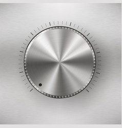 Metallic volume button icon Royalty Free Vector Image