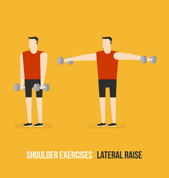 Dumbbell exercises and workouts weight training Vector Image