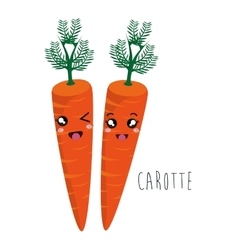 Carrot root vegetable cartoon Royalty Free Vector Image