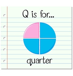 Flashcard letter Q is for quiver Royalty Free Vector Image
