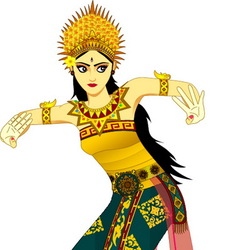 Balinese & Dancing Vector Images (54)