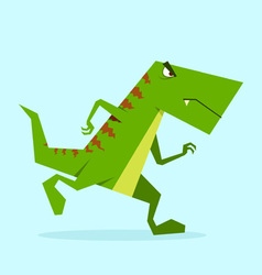Cartoon Running Dinosaur Royalty Free Vector Image - VectorStock