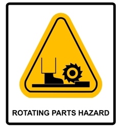 Rotating Parts Hazard sign Royalty Free Vector Image