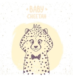 Cute cheetah cartoon Royalty Free Vector Image