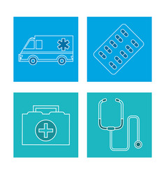 Cartoon collection of medical devices with nurse Royalty Free Vector ...