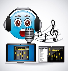 Singing emoticon Royalty Free Vector Image - VectorStock