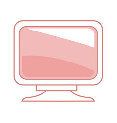 Cartoon computer icon Royalty Free Vector Image