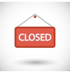 Closed Cerrado sign in white and red Royalty Free Vector