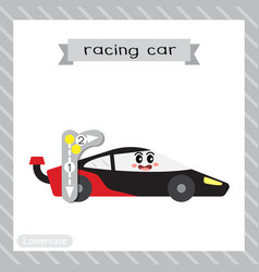 Letter r lowercase tracing transportations Vector Image