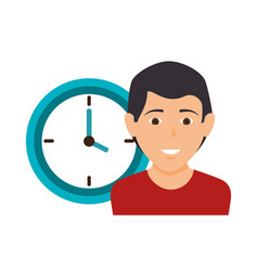 Clock Character Daily Routine timetable Royalty Free Vector