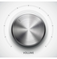 Metallic volume button icon Royalty Free Vector Image
