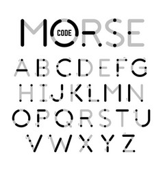 Morse code alphabet Royalty Free Vector Image - VectorStock