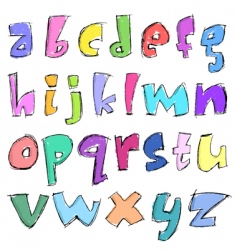 Psychedelic alphabet letters Royalty Free Vector Image