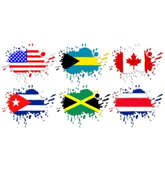 North America flags Royalty Free Vector Image - VectorStock
