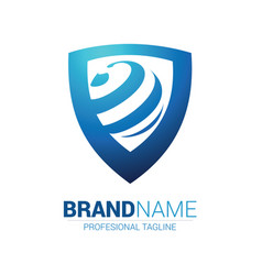 Shield protect world global network Royalty Free Vector