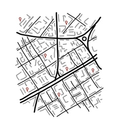 Street map Royalty Free Vector Image - VectorStock