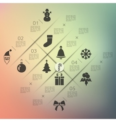 Merry christmas infographics timeline with steps Royalty Free Vector ...