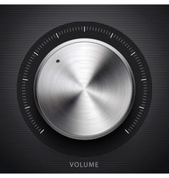 Metallic volume button icon Royalty Free Vector Image