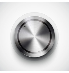 Metallic volume button icon Royalty Free Vector Image