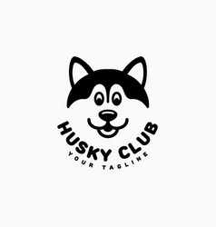 Husky club logo Royalty Free Vector Image - VectorStock