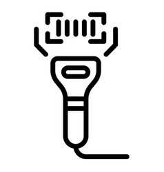 Handle barcode scanner icon outline style Vector Image