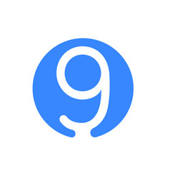 Letter q or number 9 construction logo icon Vector Image