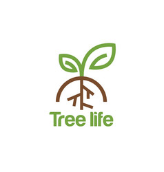 Creative logo design of tree life tree icon green Vector Image