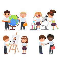 Grade school student cartoon Royalty Free Vector Image