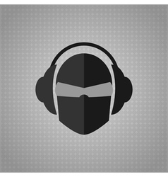 Headphones stencil Royalty Free Vector Image - VectorStock