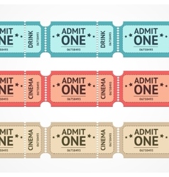Collection of colorful tickets Royalty Free Vector Image
