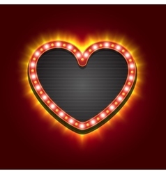 Neon heart frame Royalty Free Vector Image - VectorStock