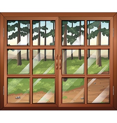 A house window Royalty Free Vector Image - VectorStock