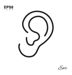 Human ear Royalty Free Vector Image - VectorStock