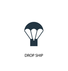 Dropship icon black sign with editable Royalty Free Vector
