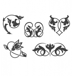 Black and white victorian floral pattern Royalty Free Vector Image ...