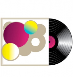 Retro 45 rpm record labels Royalty Free Vector Image