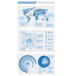 Infographics elements with maps Royalty Free Vector Image