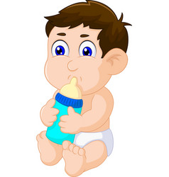 Cute baby boy clapping hands Royalty Free Vector Image